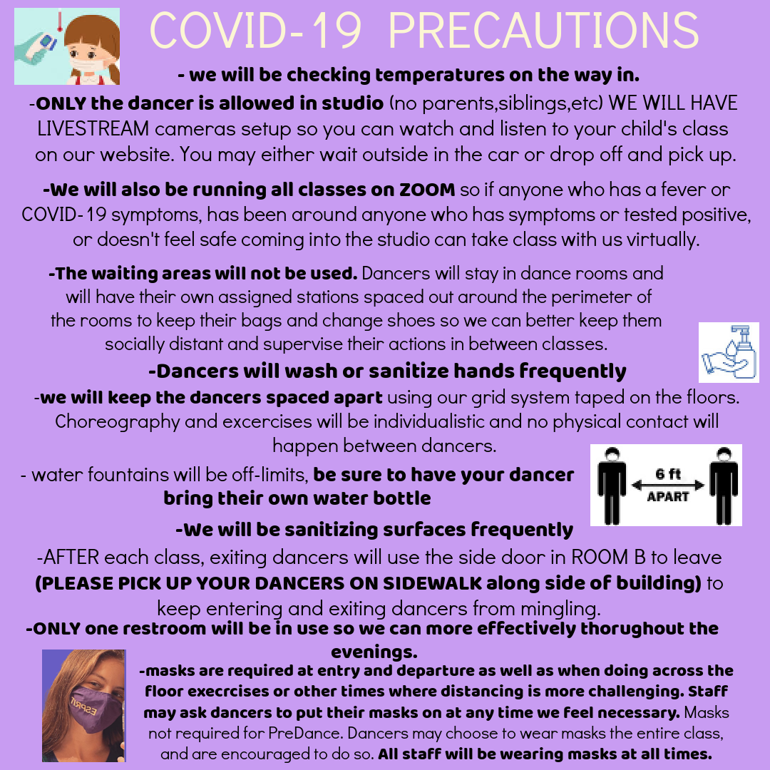 Covid-19 Precautions | Esprit Performing Arts